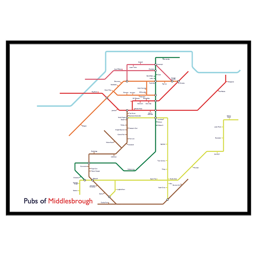 Pubs of Middlesbrough - Print – TheYorkshirePrintCompany