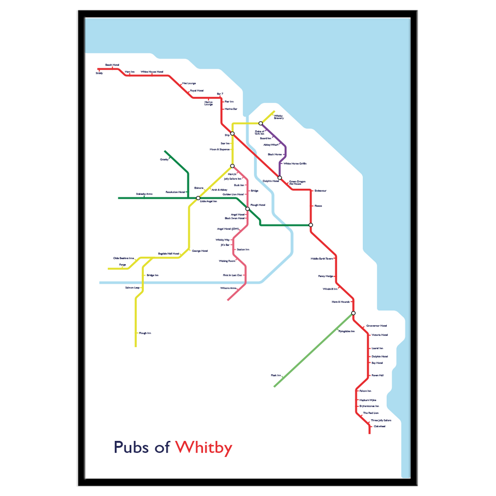 Pubs of Whitby - Print – TheYorkshirePrintCompany