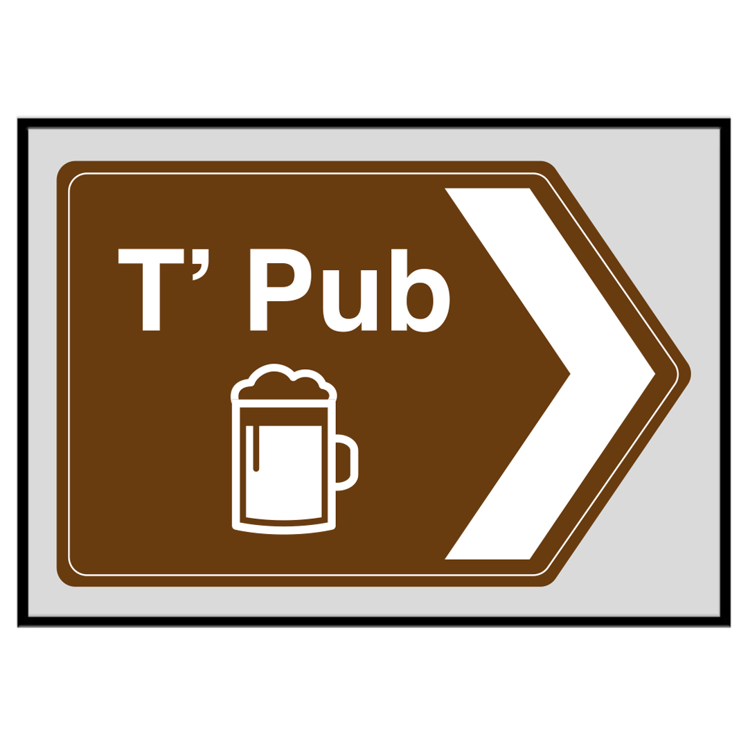 T' Pub (Right Arrow) - Print – TheYorkshirePrintCompany